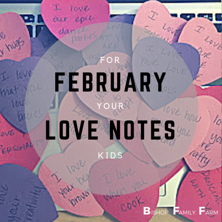 Love Notes For Your Kids - Bishop Family Farm